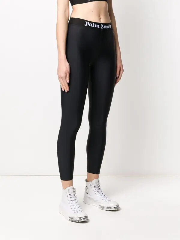Palm Angels Logo-waistband Cropped Legging