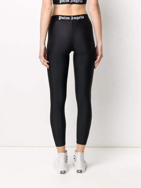 Palm Angels Logo-waistband Cropped Legging