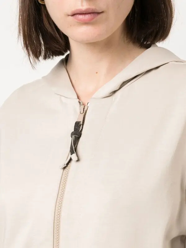 Brunello Cucinelli Cotton-blend Zip-up Hoodie