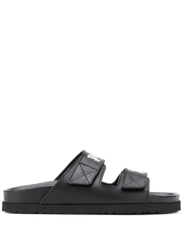 Palm Angels Touch Strap Logo Print Slides