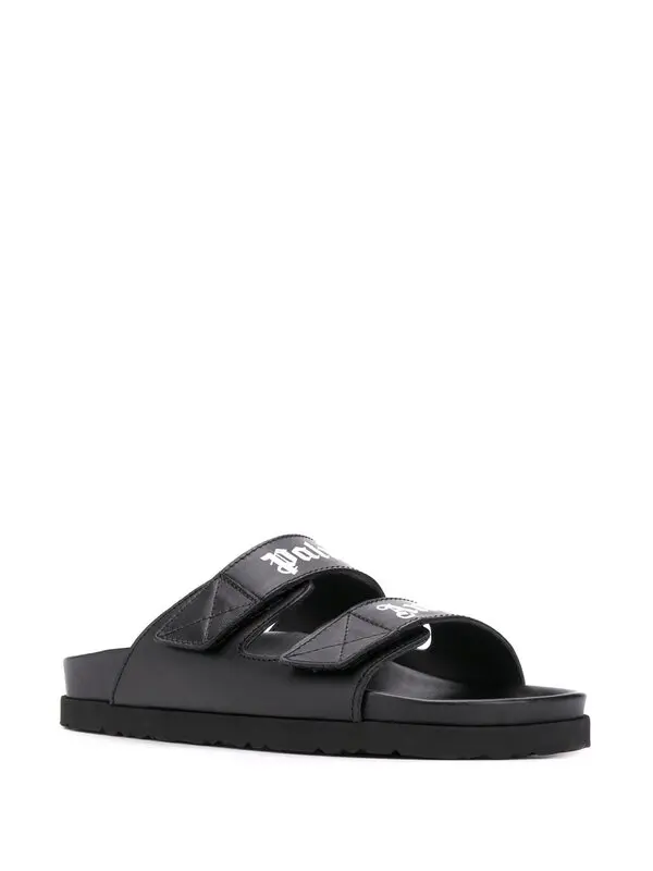 Palm Angels Touch Strap Logo Print Slides