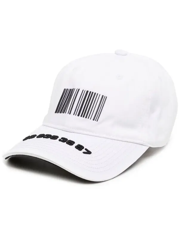VTMNTS Barcode-print Baseball Cap - White