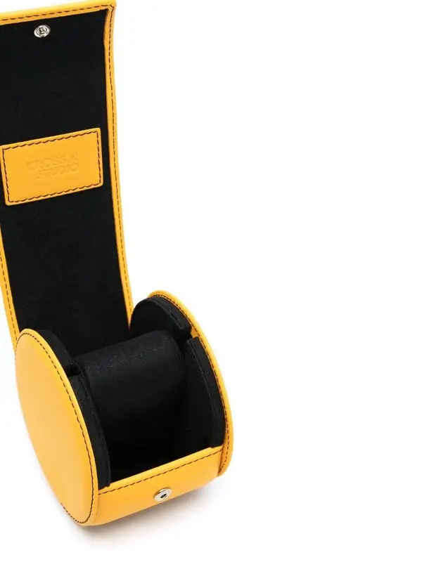 KROSS STUDIO Leather Watch Roll - Yellow