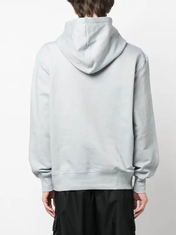Alexander McQueen Logo Print Drawstring Hoodie - Grey