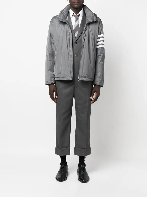 Thom Browne 4-bar Stripe Padded Jacket - Grey