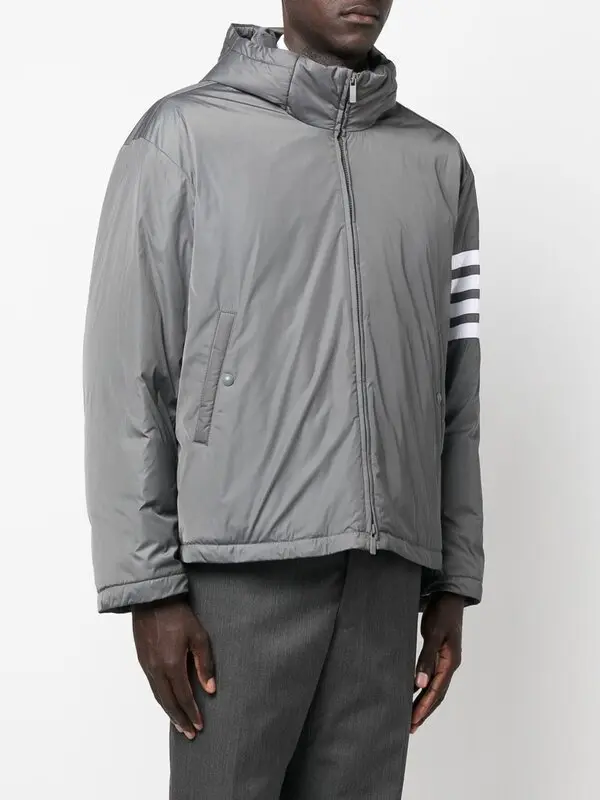 Thom Browne 4-bar Stripe Padded Jacket - Grey