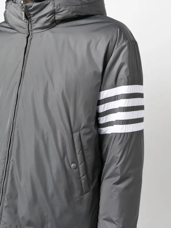 Thom Browne 4-bar Stripe Padded Jacket - Grey