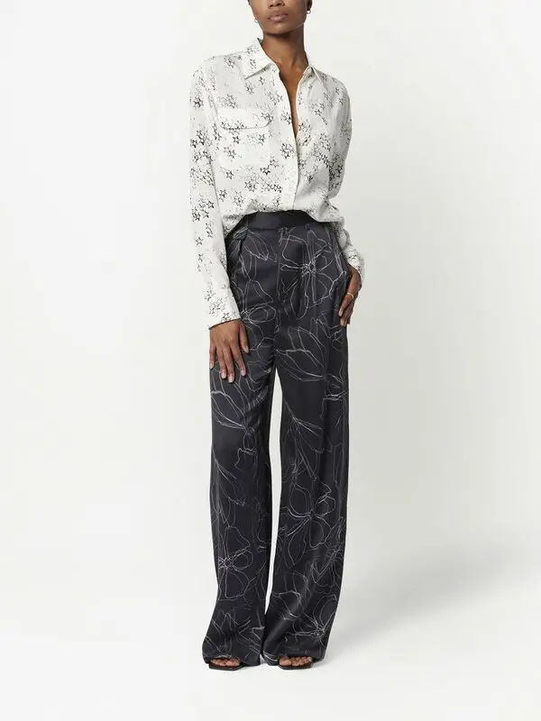 Equipment Star-print Silk Shirt - White
