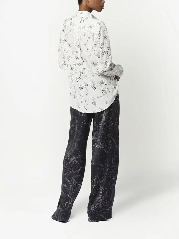 Equipment Star-print Silk Shirt - White