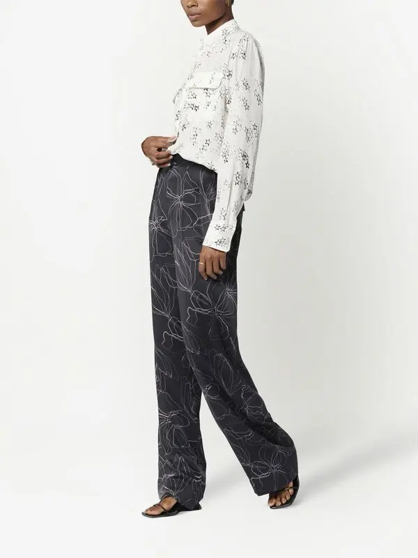 Equipment Star-print Silk Shirt - White