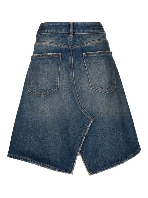 MAISON MARGIELA Distressed Denim A-line Skirt