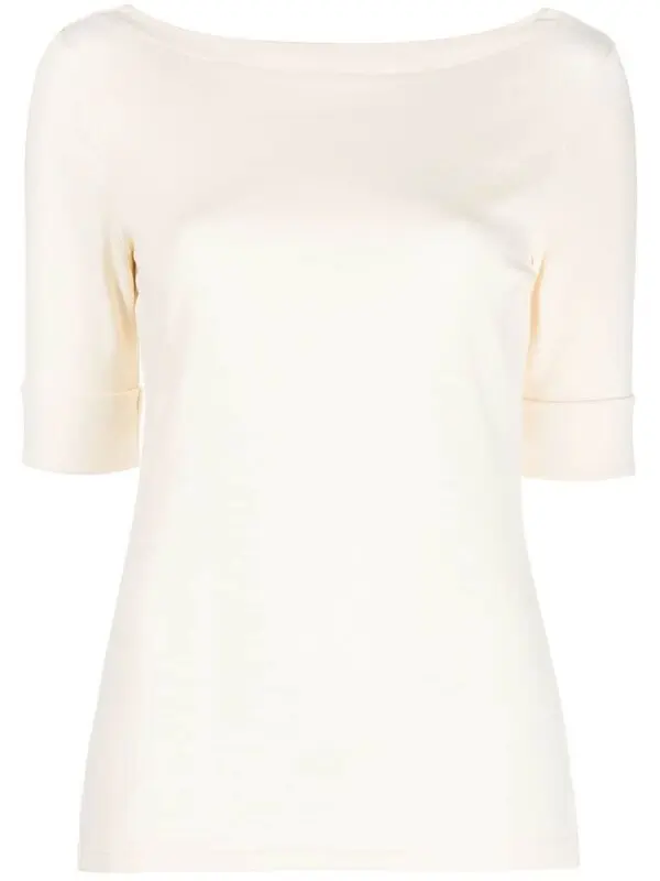 Ralph Lauren Judy Boat-neck T-shirt - Neutrals