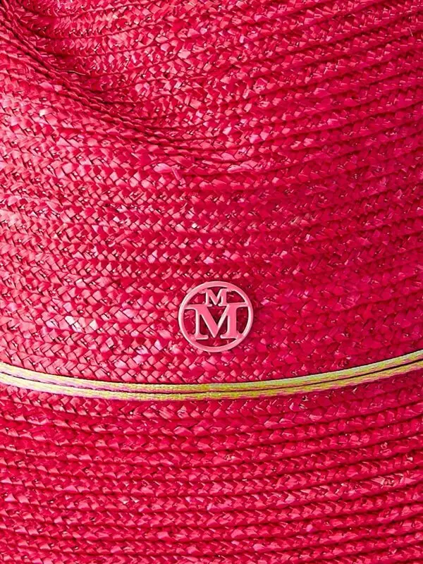 MAISON MICHEL Virginie Straw Fedora - Pink