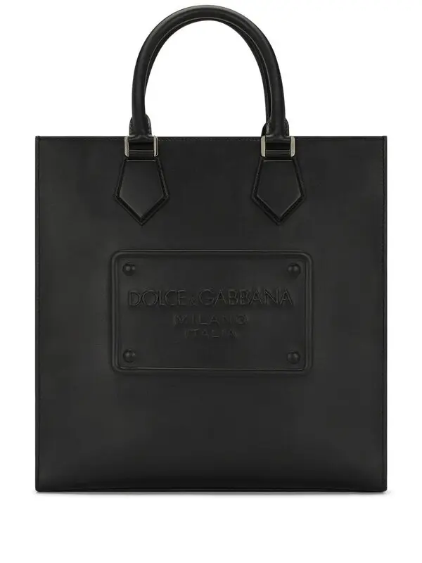 Dolce & Gabbana Leather Tote Bag - Black
