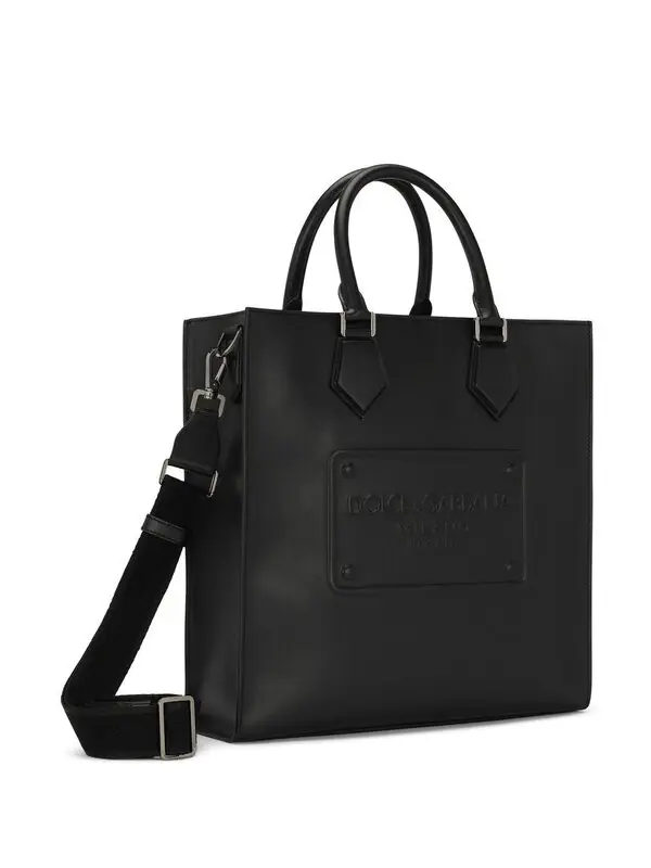 Dolce & Gabbana Logo-embossed Leather Tote Bag
