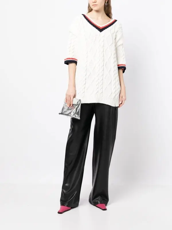 PUSHBUTTON Cable-knit Top