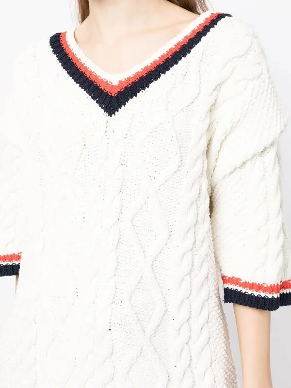 PUSHBUTTON Cable-knit Top