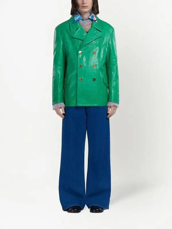 Marni Double-breasted Leather Jacket