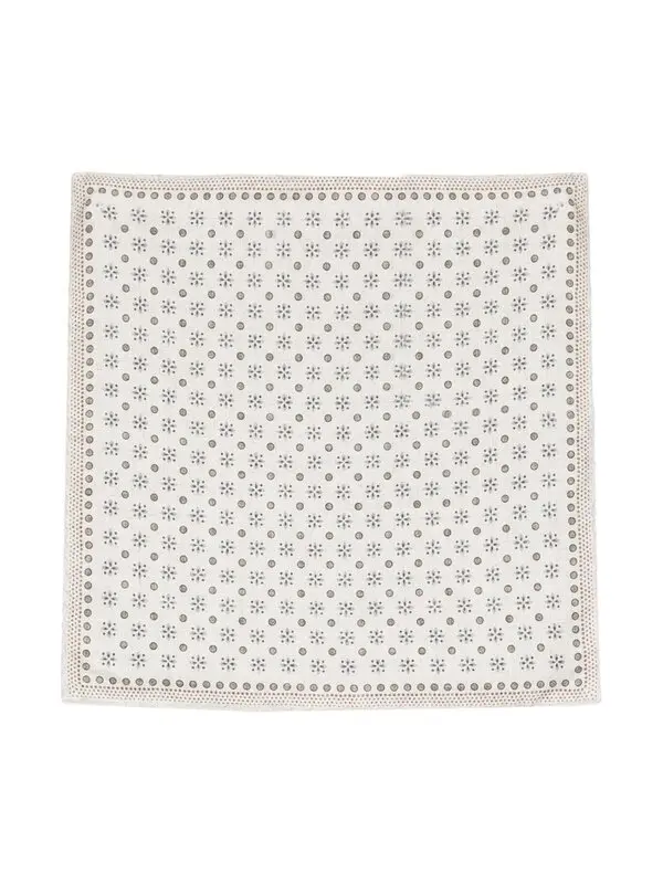 Brunello Cucinelli Silk Graphic-print Scarf - Neutrals