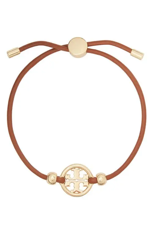 Tory Burch Icon Slider Bracelet - Tory Gold / Cuoio