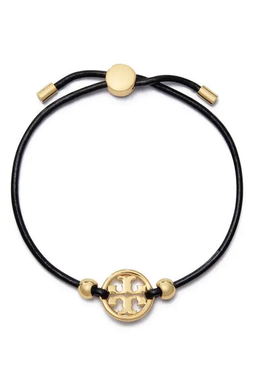Tory Burch Icon Slider Bracelet - Tory Gold/black