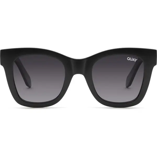 Quay After Hours 51mm Polarized Square Sunglasses - Black/smoke Polarized