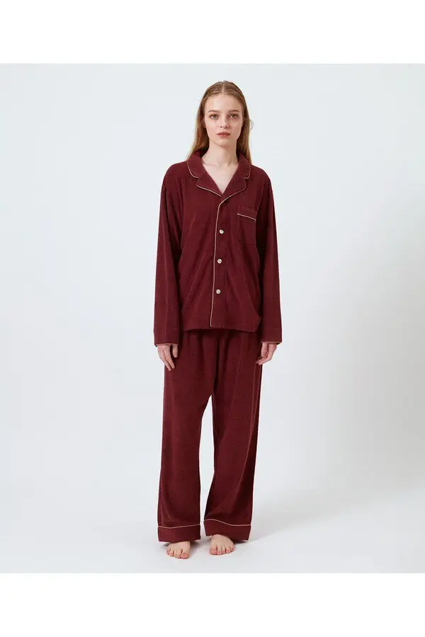 FOO TOKYO Cotton Pajamas Wine - Red