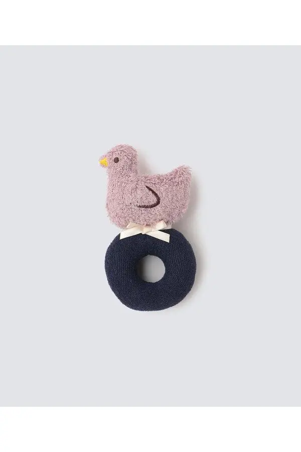 FOO TOKYO Organic Cotton Little Bird Rattle - Pink