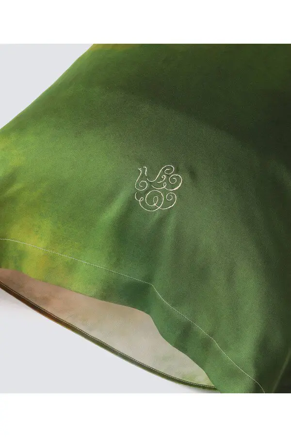 FOO TOKYO Watercolor Silk Pillowcase Misty Lake