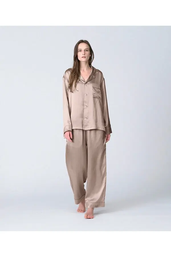 FOO TOKYO Silk Pajama -beige - Pink
