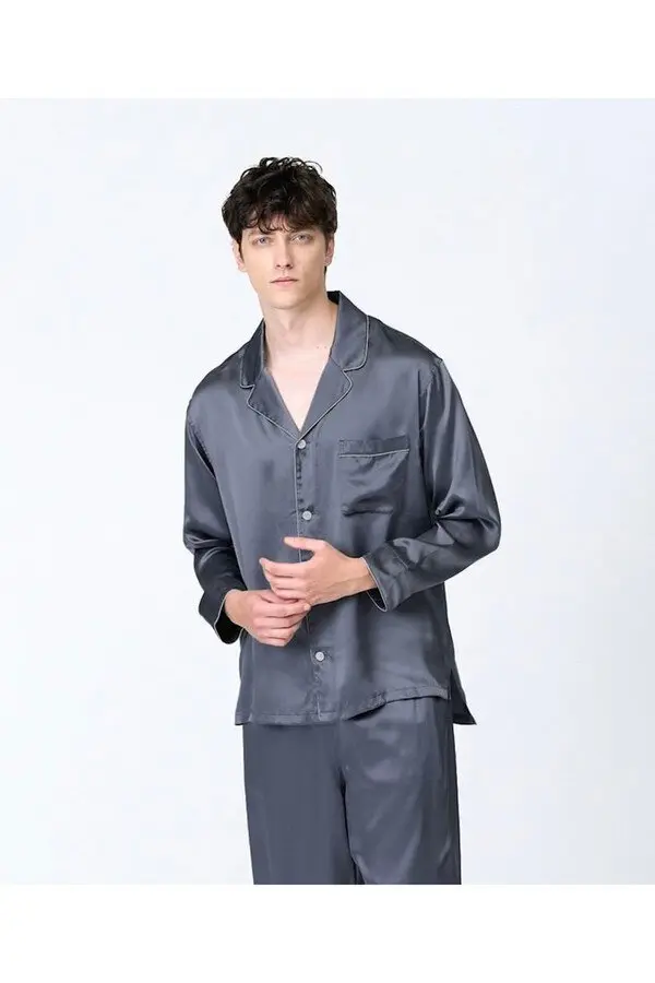 FOO TOKYO Silk Pajamas Gray - Charcoal