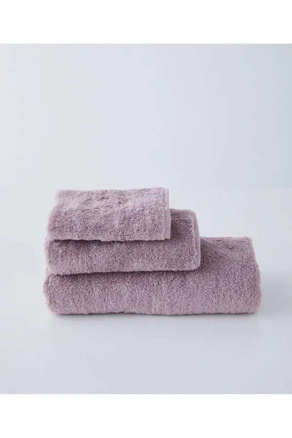 FOO TOKYO Organic Cotton Towel Bath Towel/face Towel/hand Towel 3-size Set In Same Color - Pink