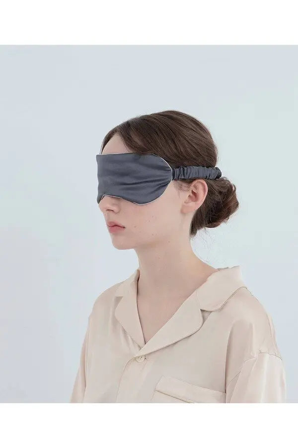 FOO TOKYO Silk Eye Mask - Charcoal