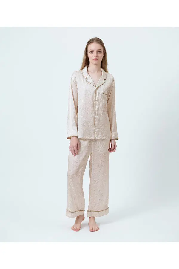 FOO TOKYO Interior-like Silk Pajamas - Red