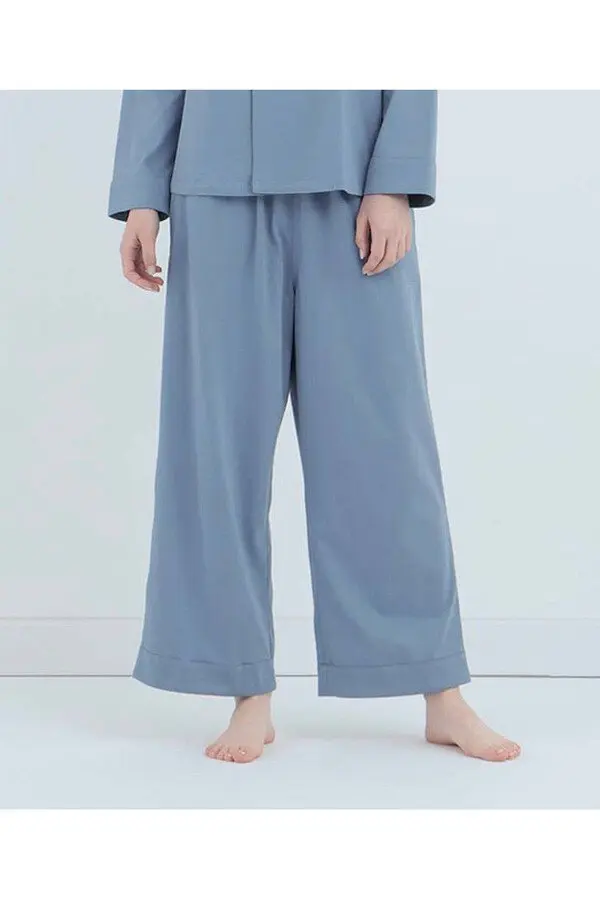 FOO TOKYO Royal Organic Cotton Double Button Pajamas Cobalt - Blue