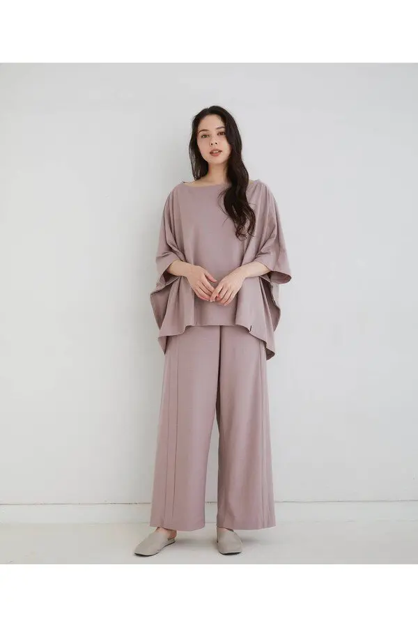 FOO TOKYO Royal Organic Cotton Poncho And Wide Pants Set