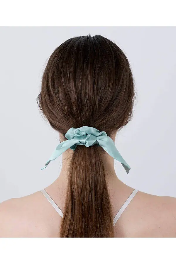 FOO TOKYO Silk Ribbon 2-way Scrunchie - Green
