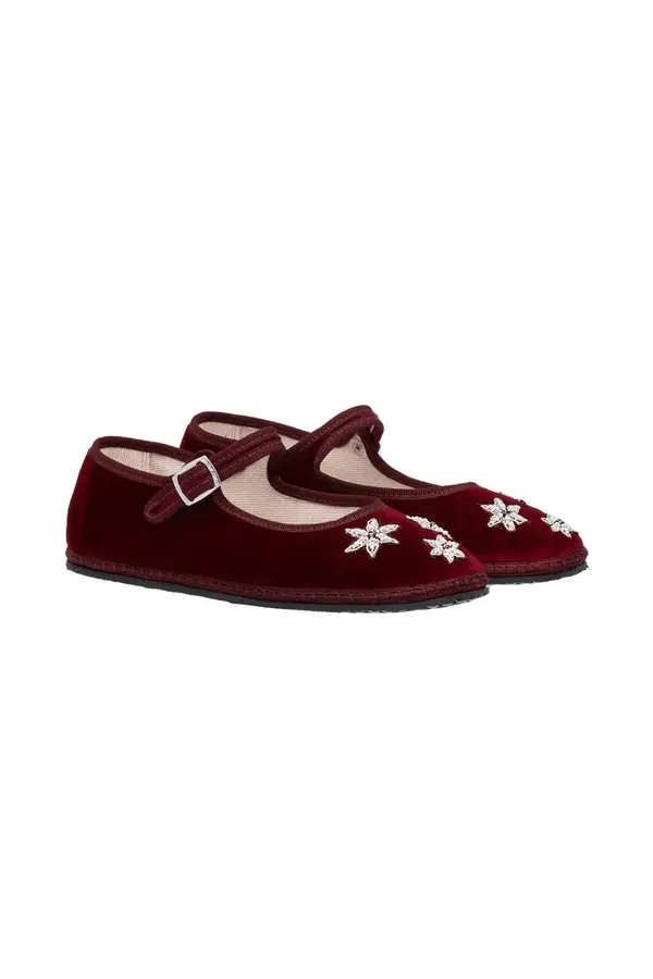 Saloni Mj Jinx Stars Embroidery Mary Jane Slippers