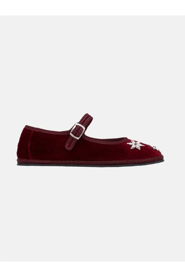 Saloni Mj Jinx Stars Embroidery Mary Jane Slippers
