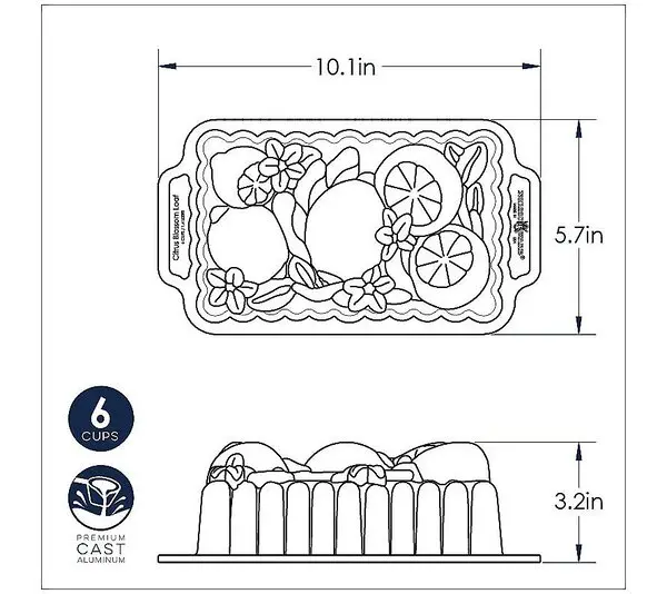 NORDICWARE Citrus Blossom Loaf Pan