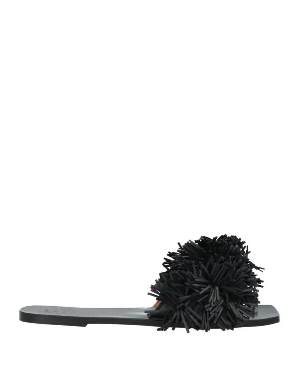 ATP ATELIER Leather Sandals With Fringes