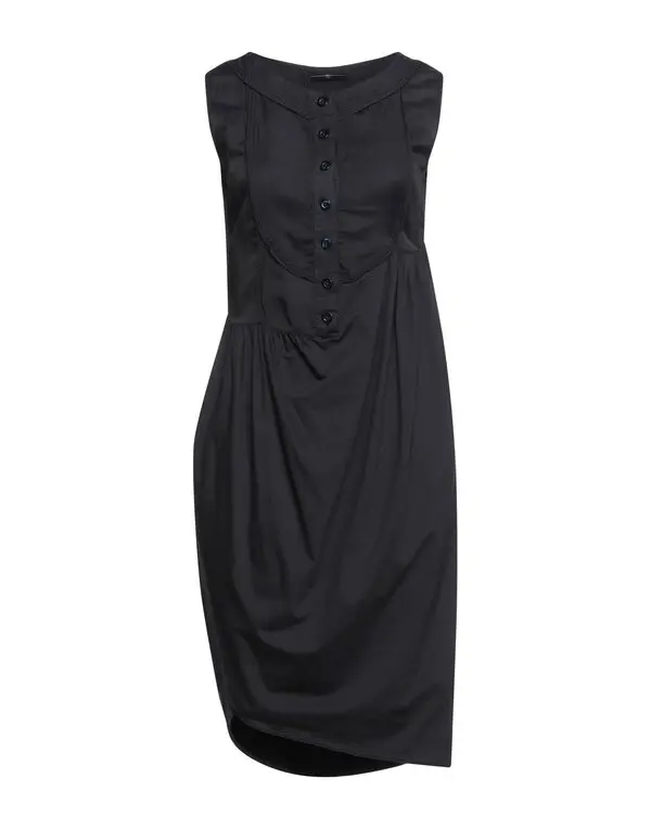 High Midi Dress Cotton And Elastane - Midnight Blue