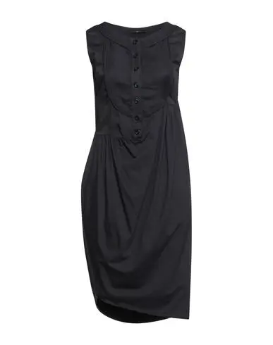 High Midi Dress Cotton And Elastane - Midnight Blue