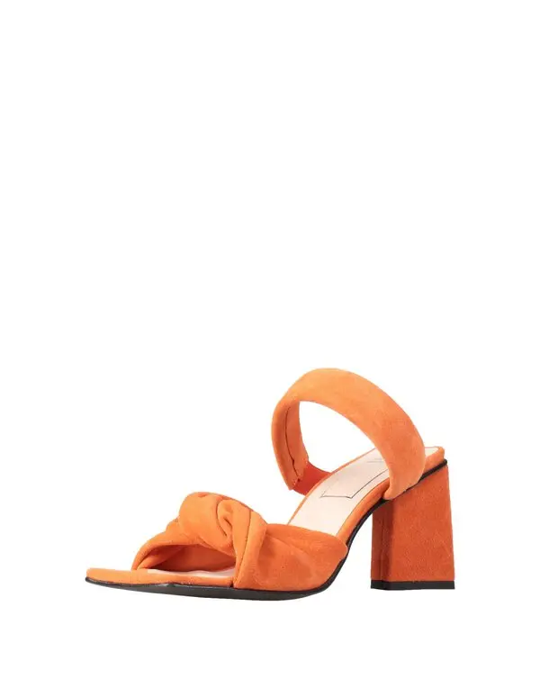 Vero Moda Leather Sandals - Orange