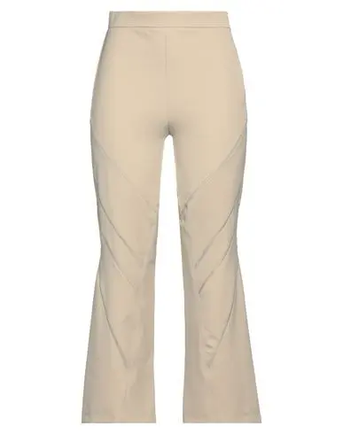 High Flared Leg Pants - Sand