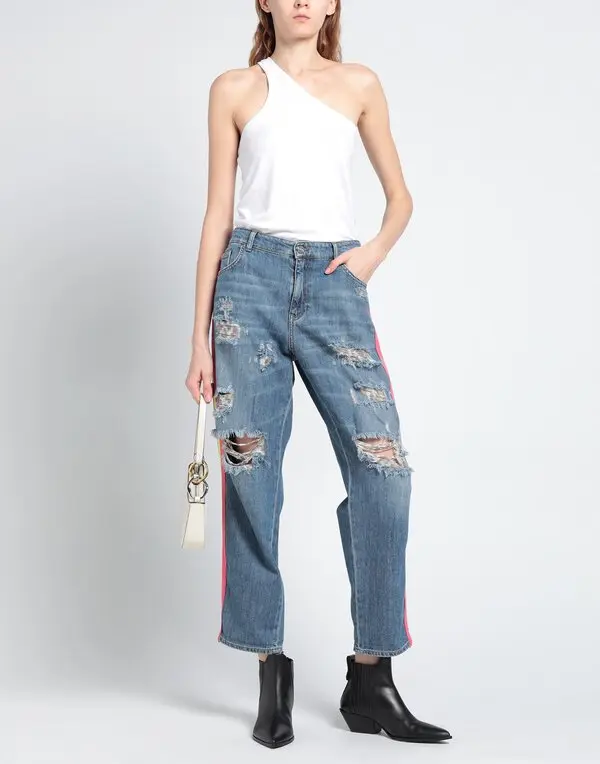 BLUGIRL Distressed Mom Jeans