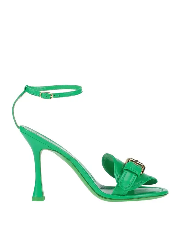 By Far Leather Sandals With Ankle Tie