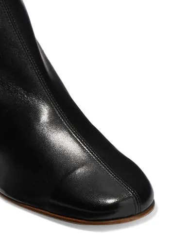 By Far Leather Ankle Boots - Black