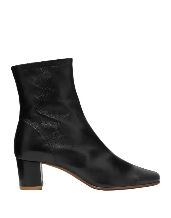 By Far Leather Ankle Boots - Black