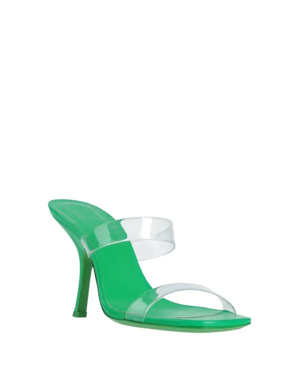 By Far Leather Sandals - Green